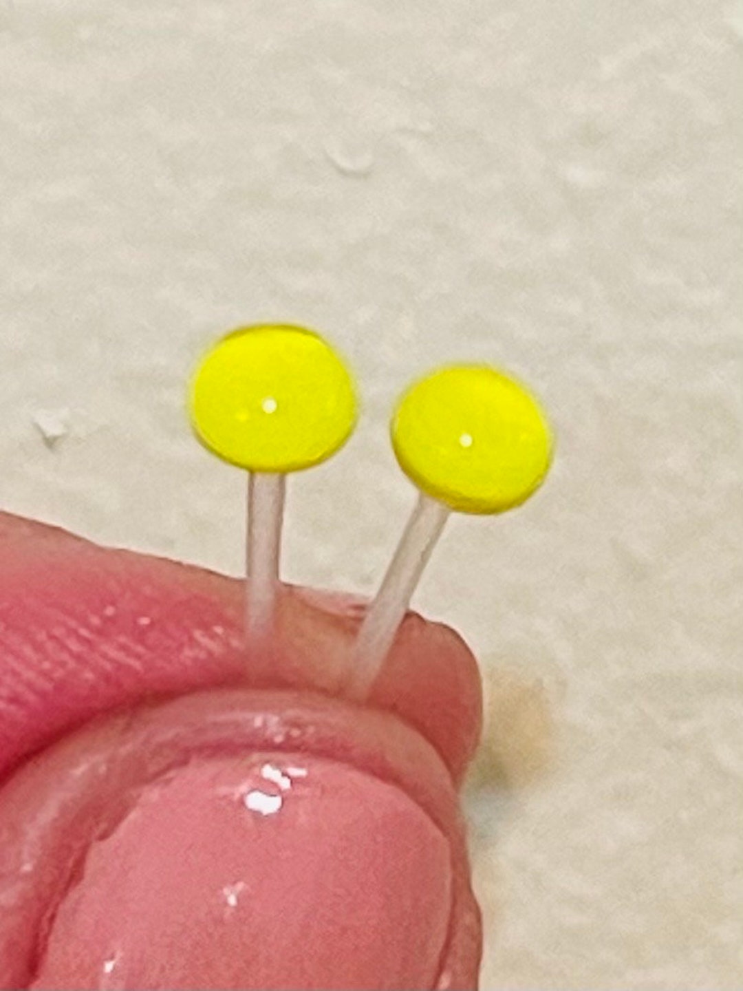 Non-metal Hypoallergenic Small Bright Neon Yellow Studs for Sensitive ...