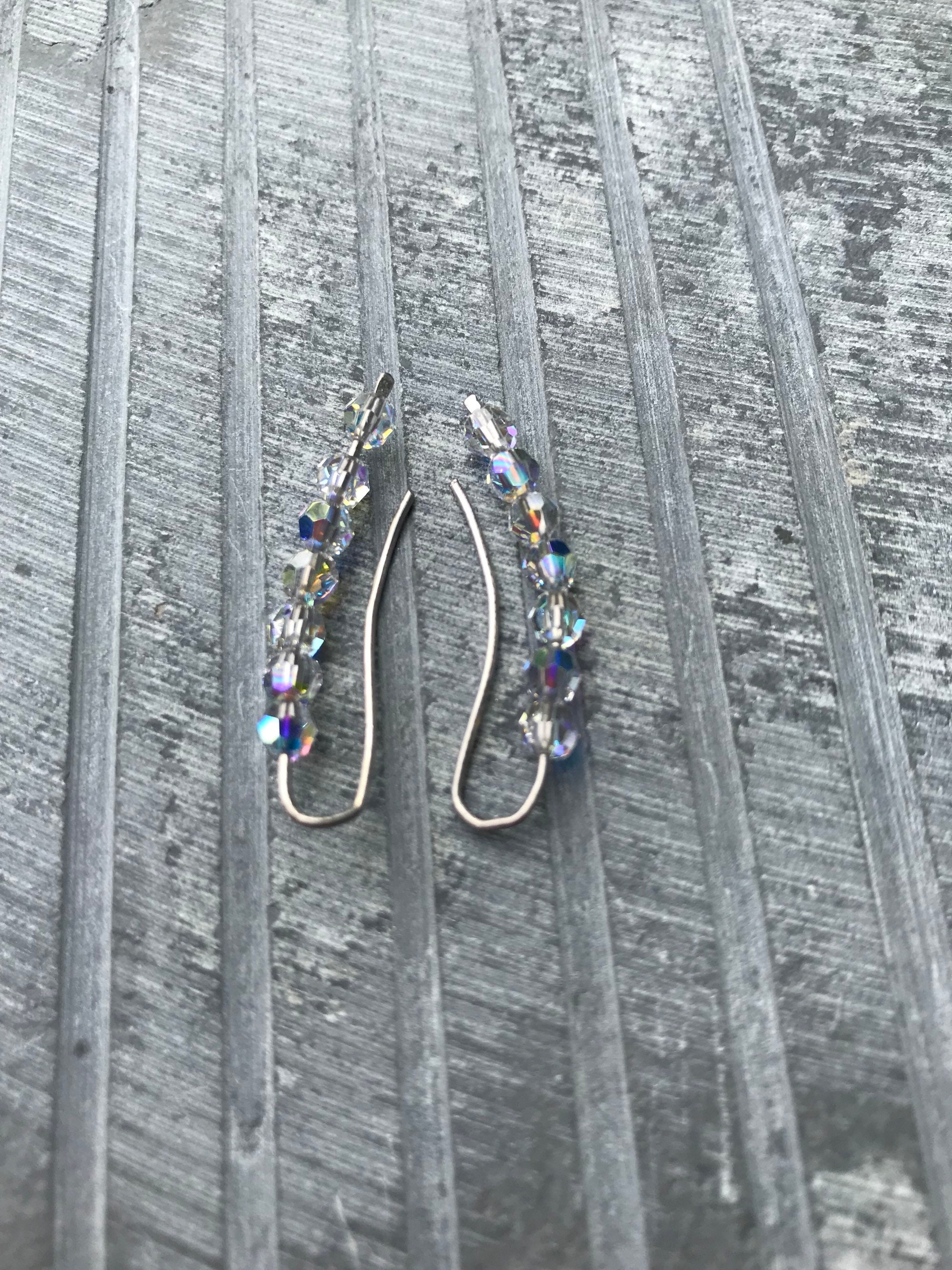 Ear Climber Earrings, Titanium Ear Crawler, Hypoallergenic Earring for ...