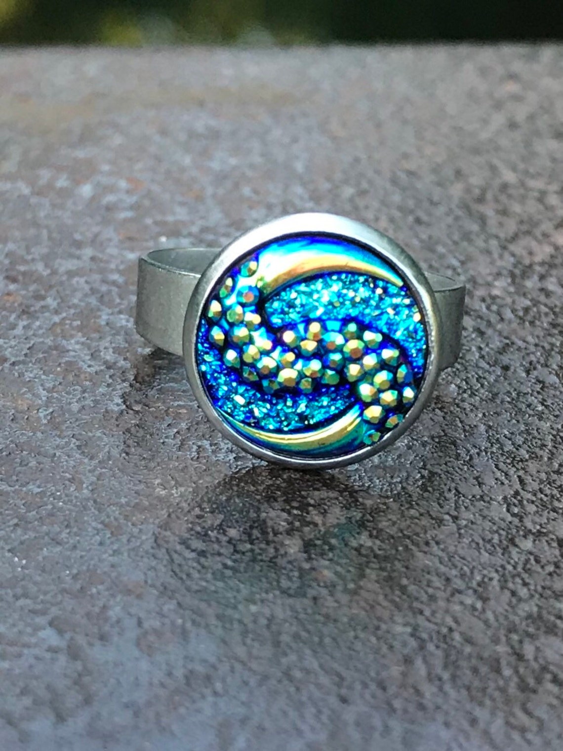 Spiral Galaxy Ring Universe Cosmic Jewelry Milky Way Space - Etsy