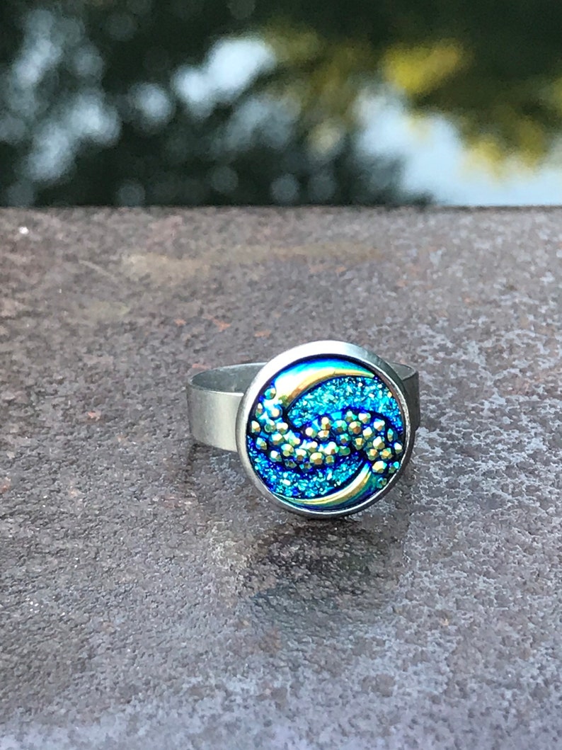 Spiral Galaxy Ring Universe Cosmic Jewelry Milky Way Space - Etsy
