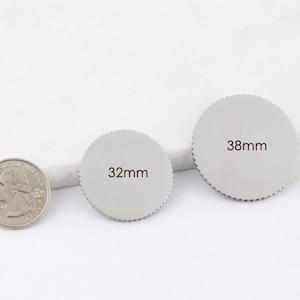 Silver Coin Blank - Stainless Steel Coin Making Blank - Reed Edge Coin ...