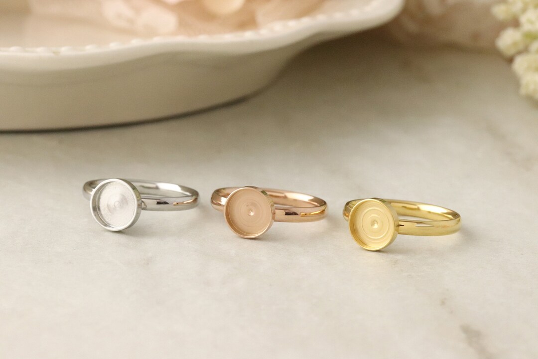 Stainless Steel Bezel Cup Ring 8mm -- Bezel Ring - Bezel Ring Setting ...