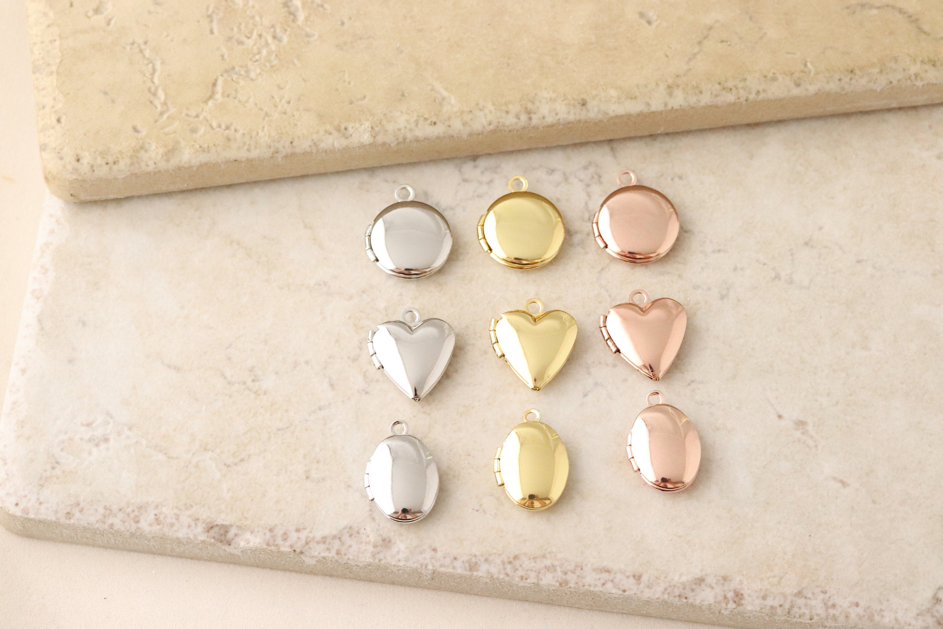 Mini Locket Tiny Oval Locket Tiny Round Locket Rose Gold | Etsy