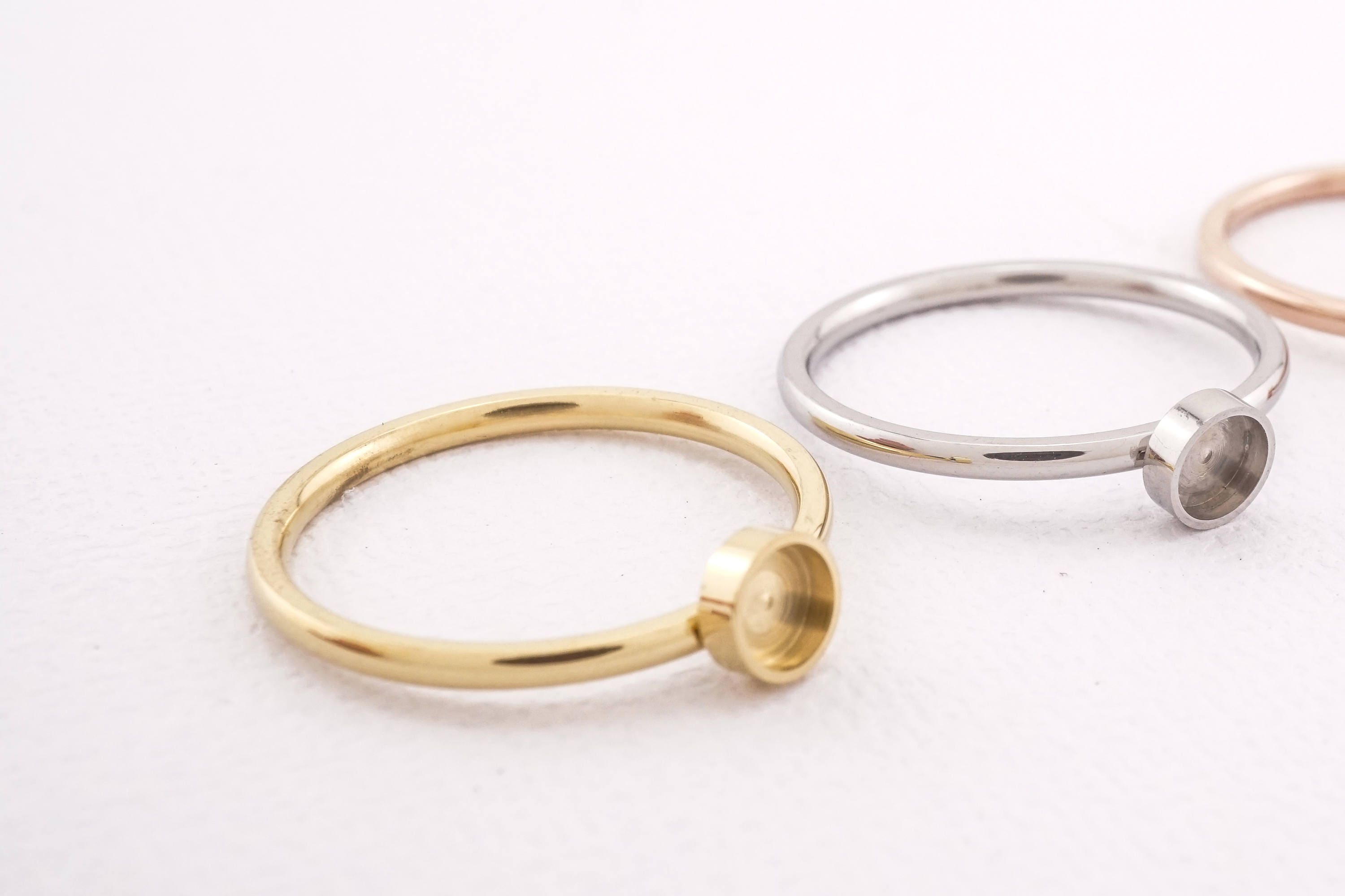 Stainless Steel Bezel Cup Ring 6mm Bezel Ring Bezel Ring - Etsy