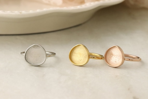 Stainless Steel Abstract Bezel Ring Bezel Ring Blank Bezel - Etsy