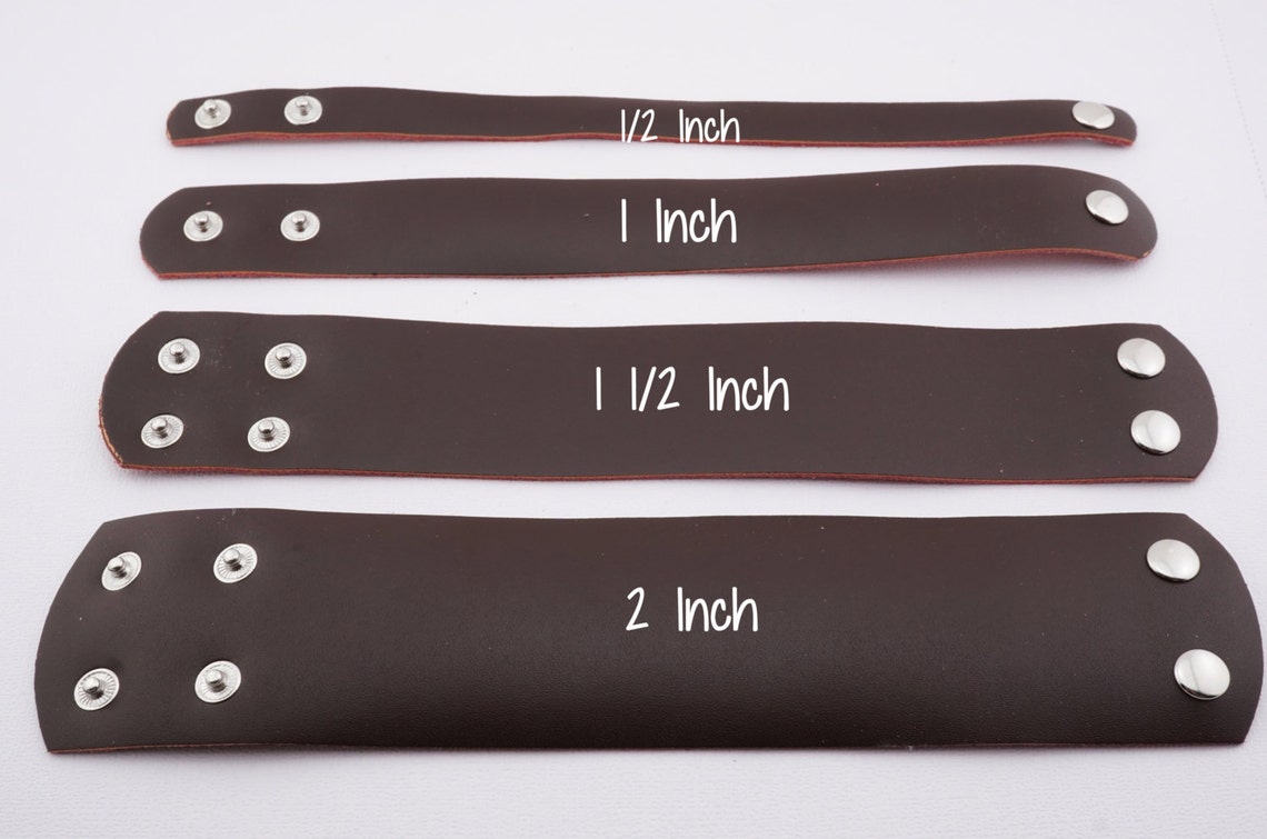 Leather Cuff Blank, Blank Leather Cuff - 1/2 Leather Cuff - 1 Inch ...