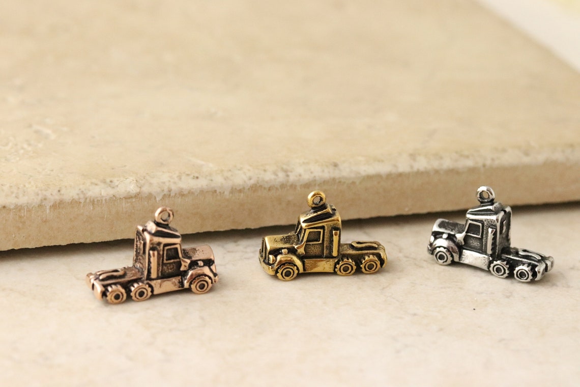 Semi Truck Charm Tractor Trailer Charm 18 Wheeler Charm | Etsy