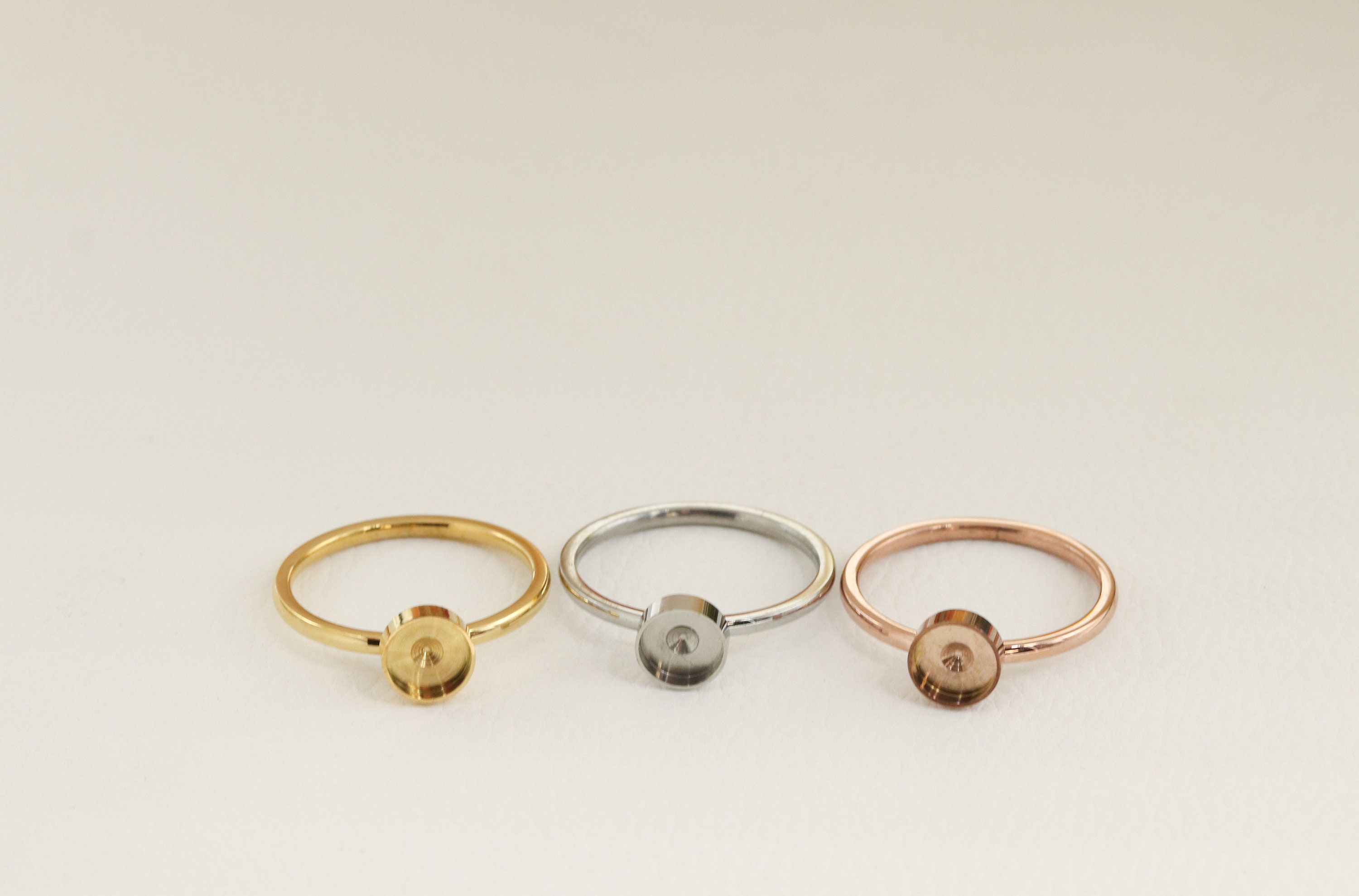 Stainless Steel Bezel Cup Ring 6mm Bezel Ring Bezel Ring - Etsy