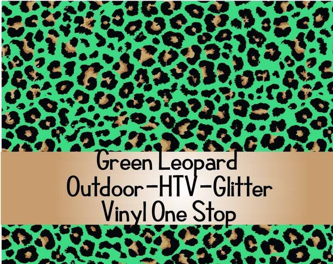 Green Cheetah/leopard Print HTV heat Transfer Vinyl or - Etsy