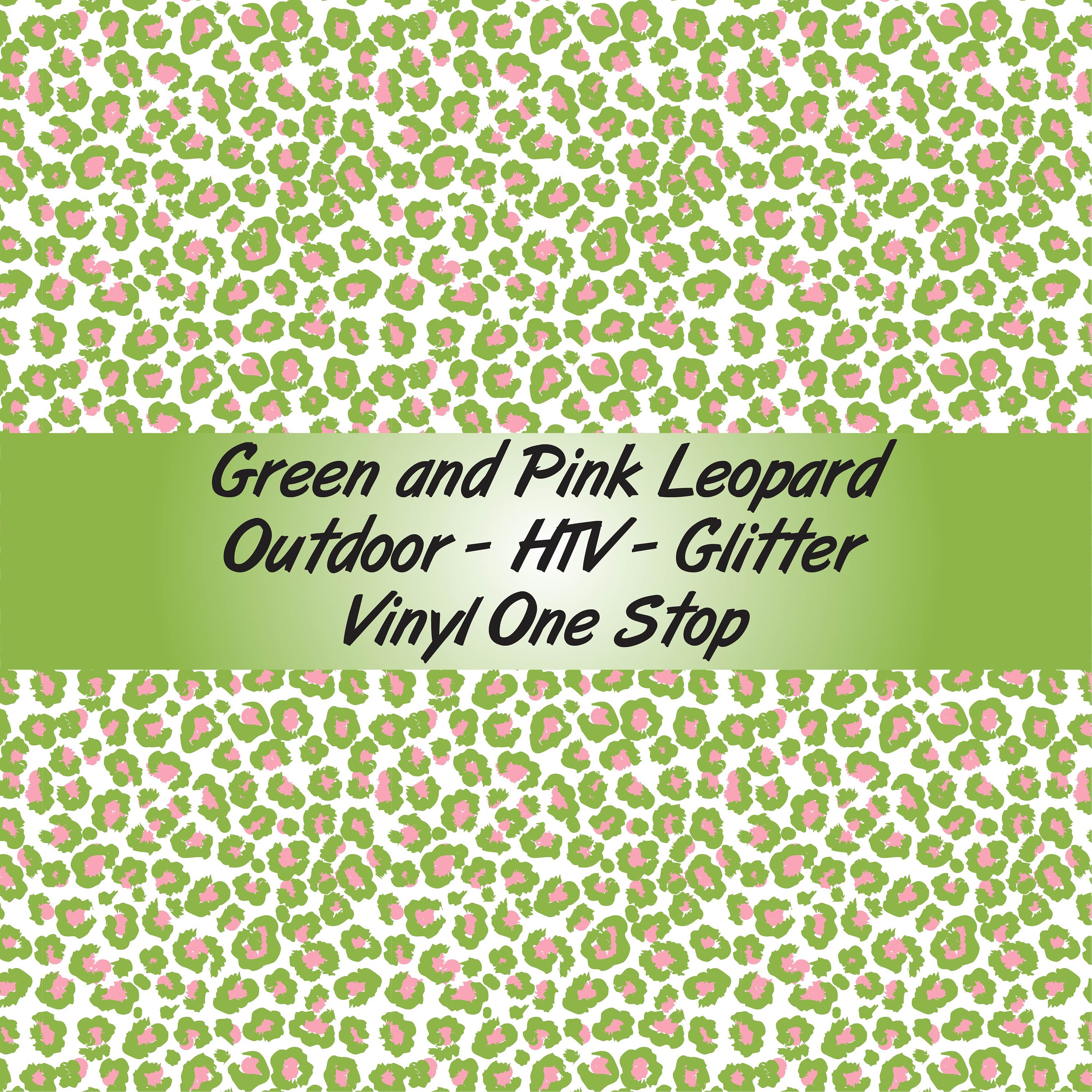 Pink and Green Cheetah/Leopard Print HTV Heat Transfer Vinyl | Etsy