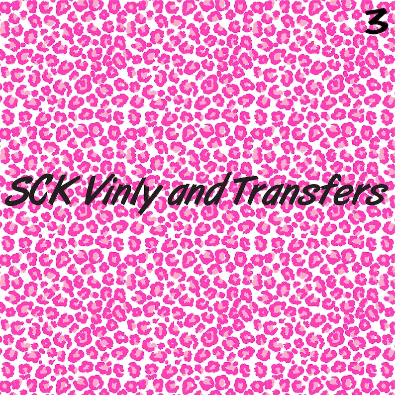 Pink Cheetah/leopard Print HTV (heat Transfer Vinyl) OR Oracal 651 ...