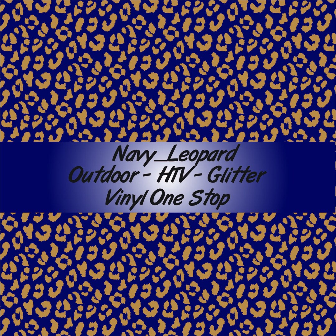 Navy Cheetah/leopard Print HTV (heat Transfer Vinyl) or Oracal 651 - Etsy