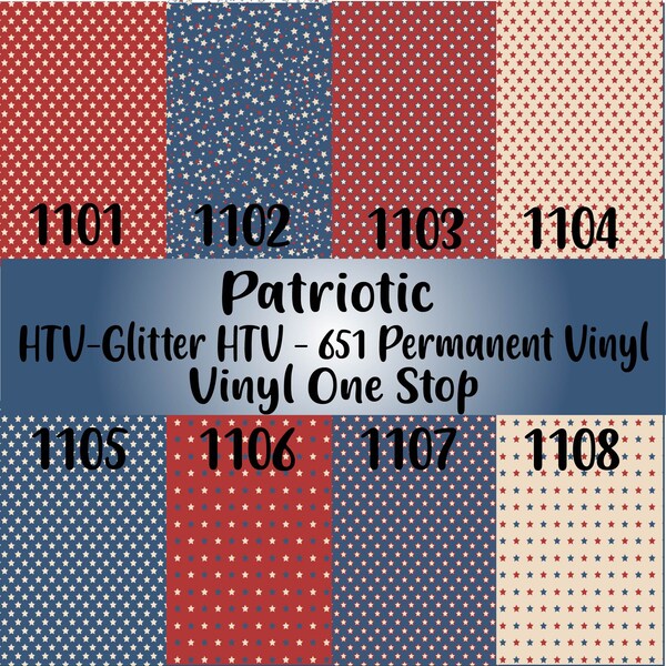 Red White and Blue Vinyl Stars - Etsy