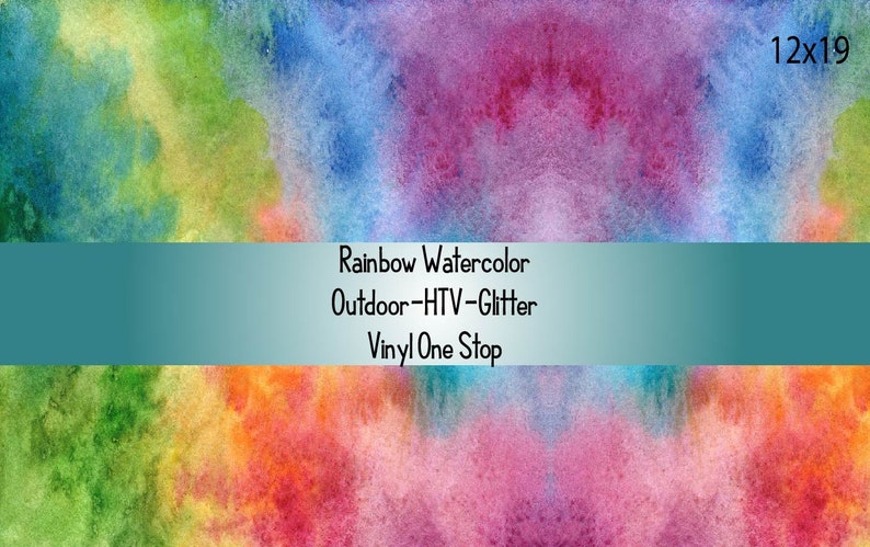 Watercolor Rainbow_htv_ Pattern Htv_printed Heat Transfer - Etsy