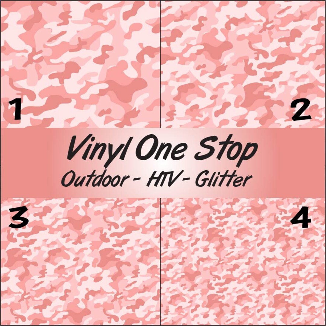 Pink Camouflage Pattern Heat Transfer Vinyl (HTV) or Oracale 651 ...
