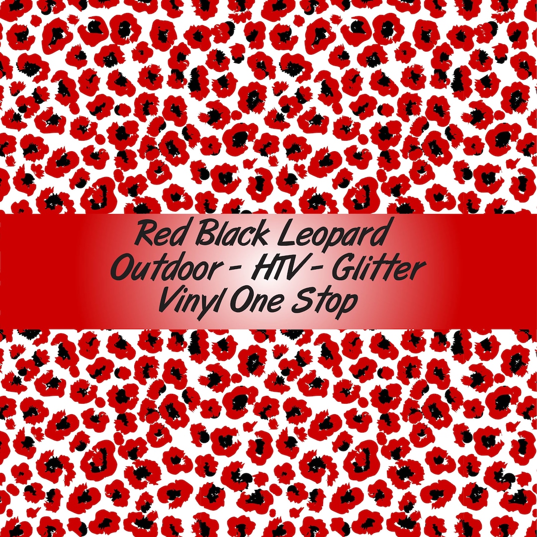 Red and Black Cheetah/leopard Print HTV (heat Transfer Vinyl) OR Oracal ...