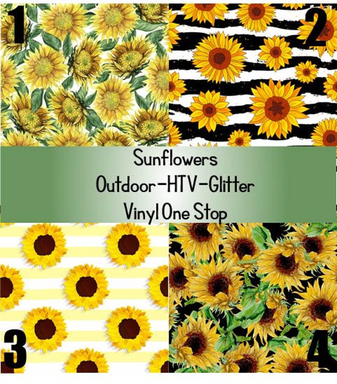 Sunflowers Heat Transfer Viny_printed Heat Transfer Vinyl_pattern Vinyl ...