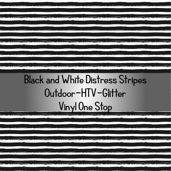 Black and White Distress Stripes Htv_printed Heat Transfer | Etsy