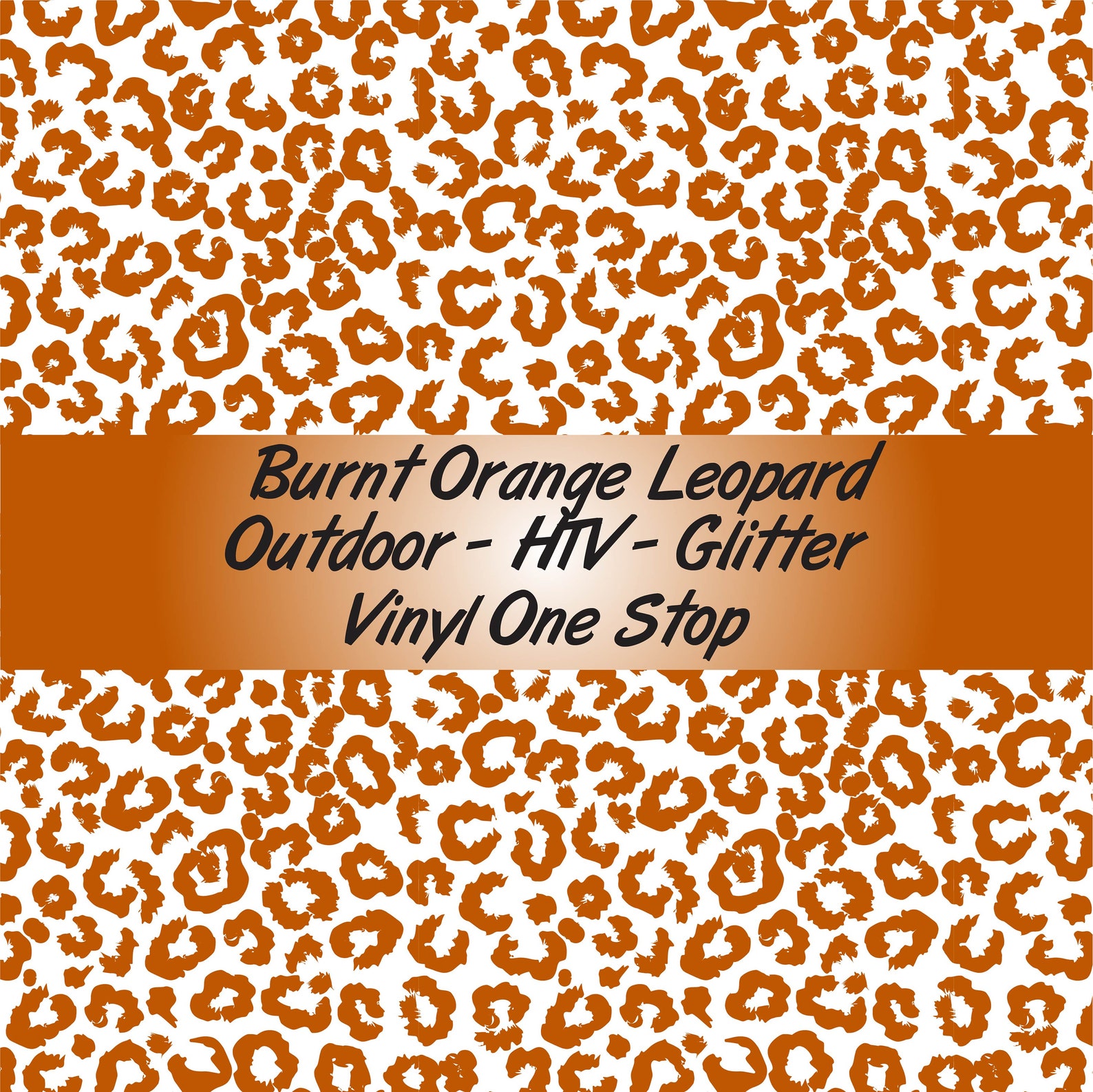 Burnt Orange Cheetah/leopard Print HTV (heat Transfer Vinyl) OR Oracal ...