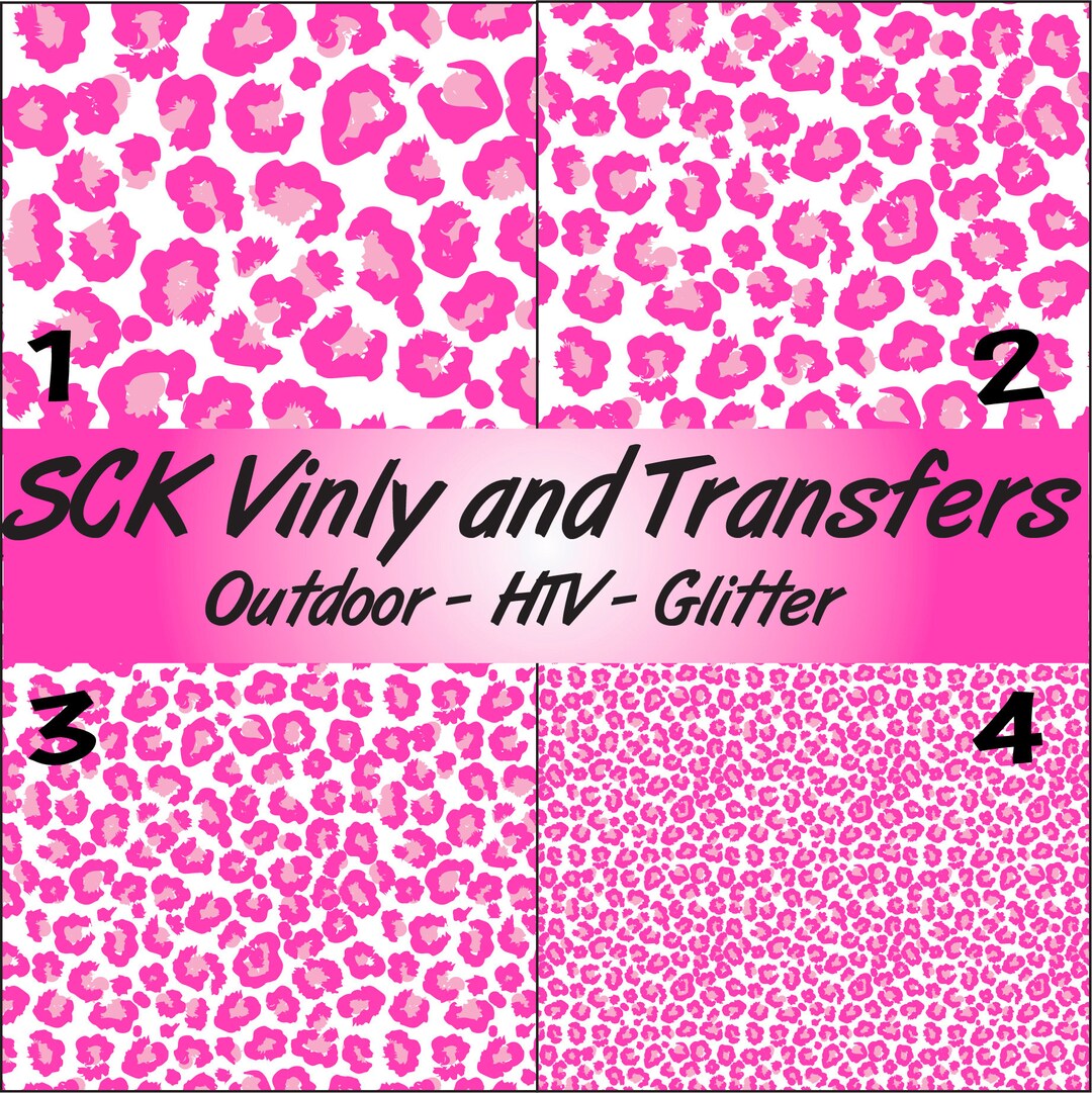 Pink Cheetah/leopard Print HTV (heat Transfer Vinyl) OR Oracal 651 ...
