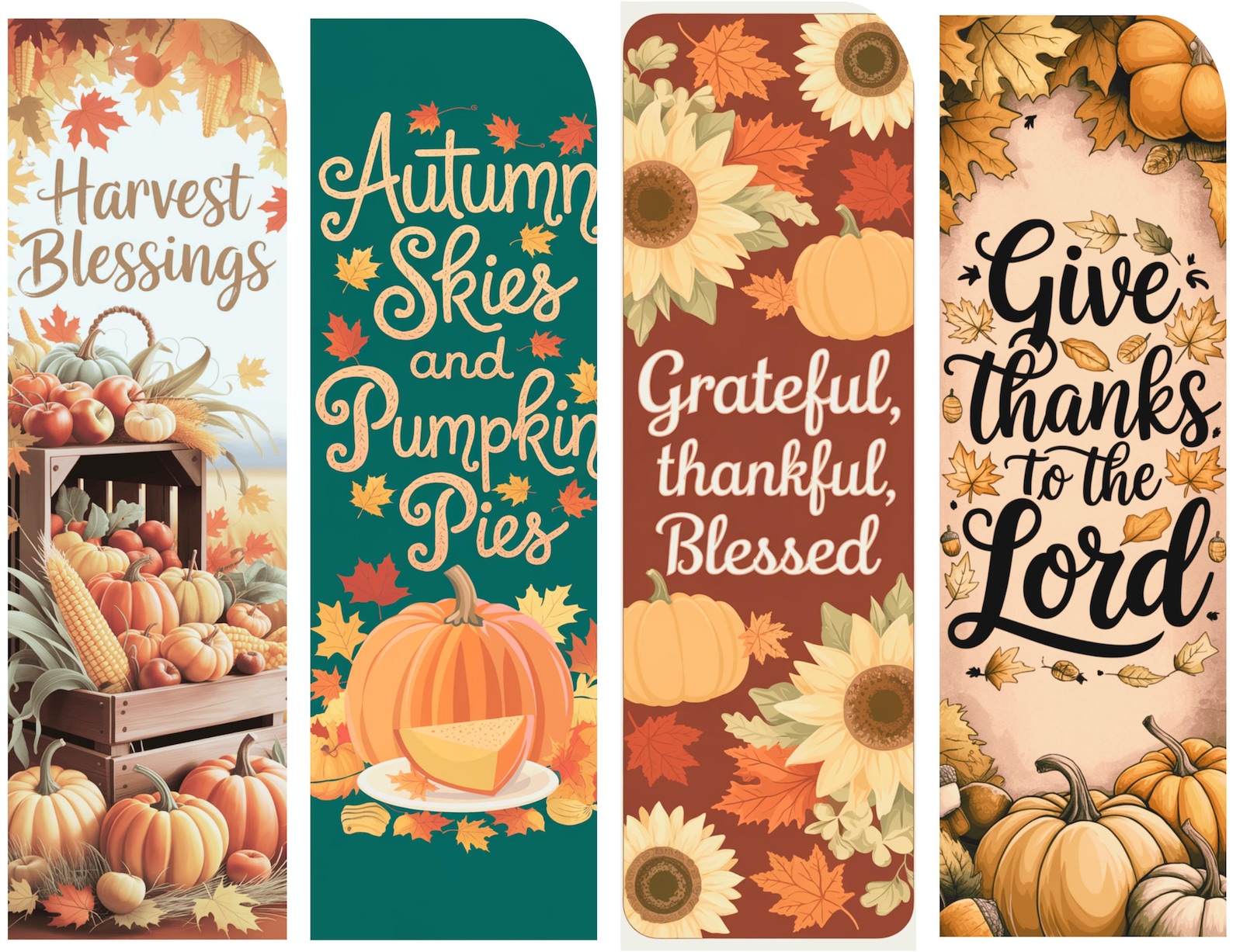 Printable Fall Bookmarks | Book Lover Gift | Instant Download Fall ...
