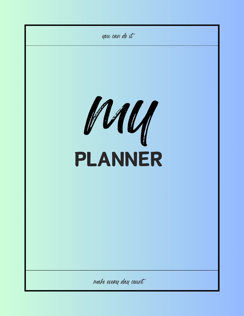 Printable Planner Digital Download Yearly Undated Planner Monthly Daily ...