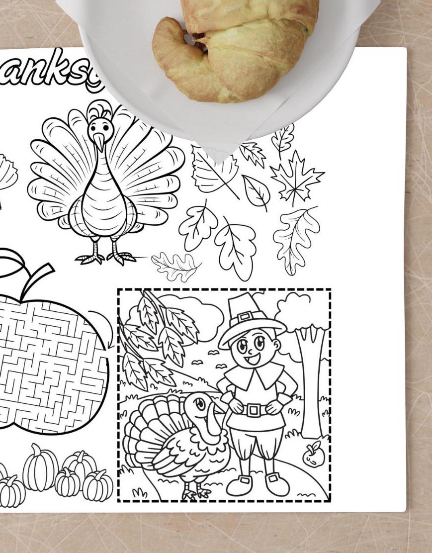 Printable Thanksgiving Placemat Instant Download Activity for ...