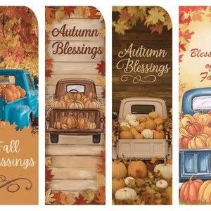 Printable Fall Bookmarks | Book Lover Gift | Instant Download Fall ...