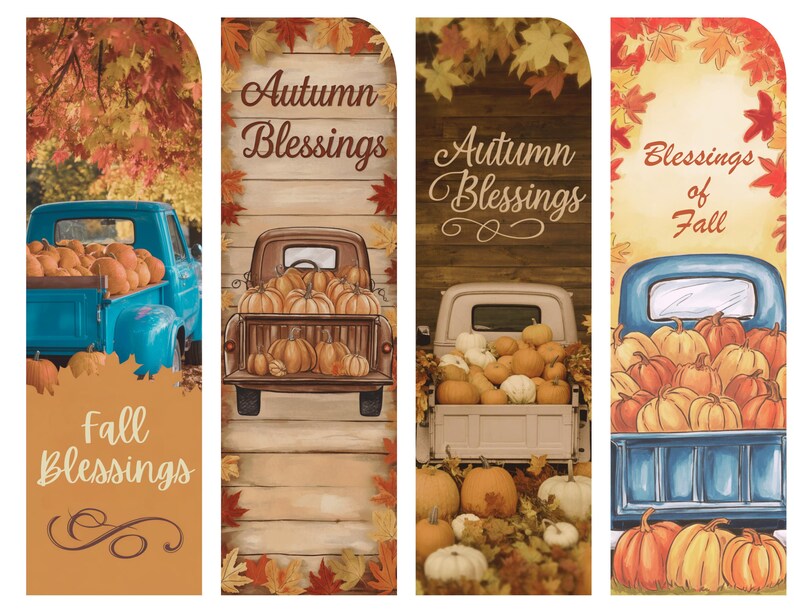 Printable Fall Bookmarks | Book Lover Gift | Instant Download Fall ...
