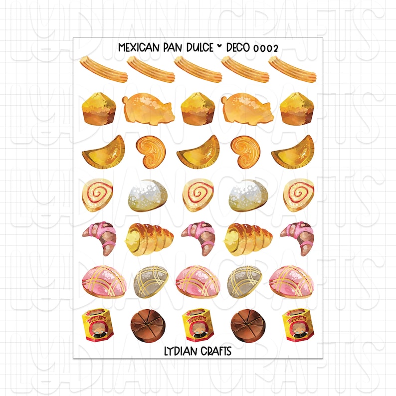 Deco Stickers Mexican Pan Dulce - Etsy