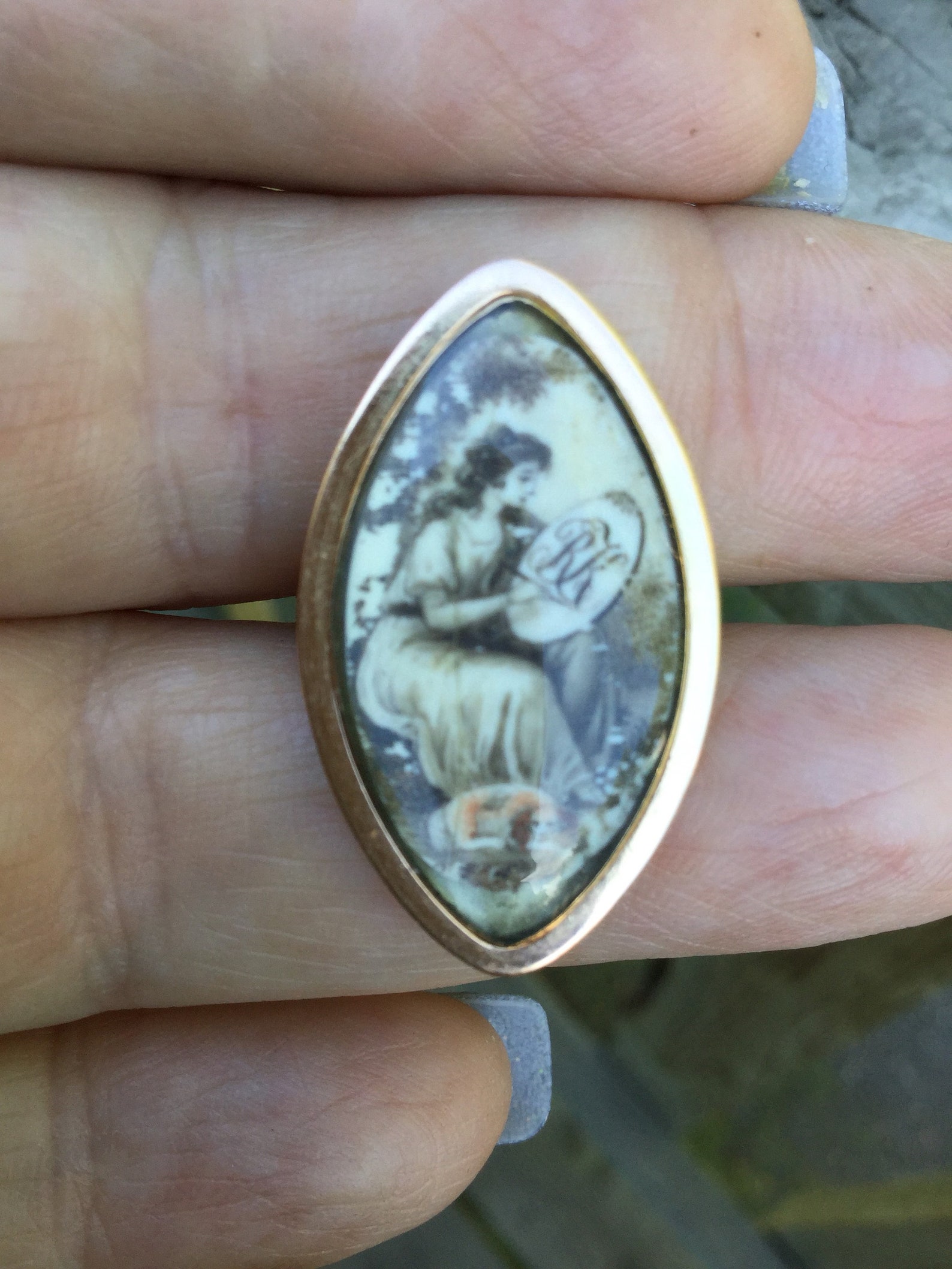 Georgian Sepia Memorial Ring - Etsy