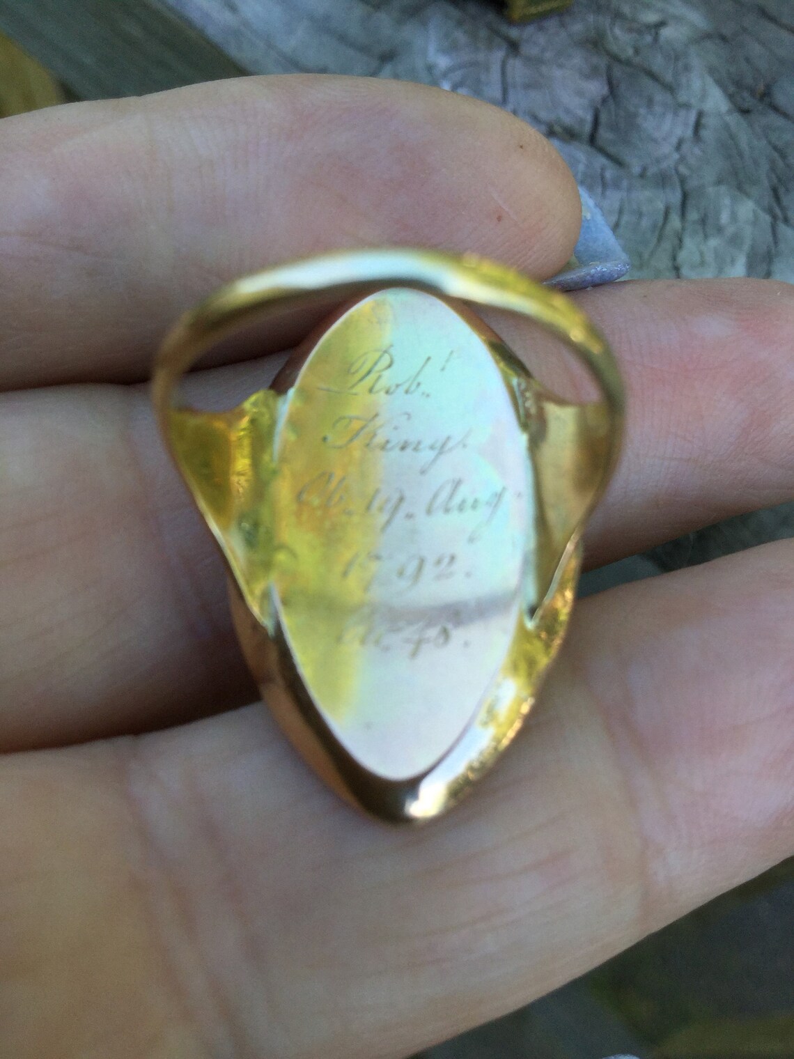 Georgian Sepia Memorial Ring - Etsy