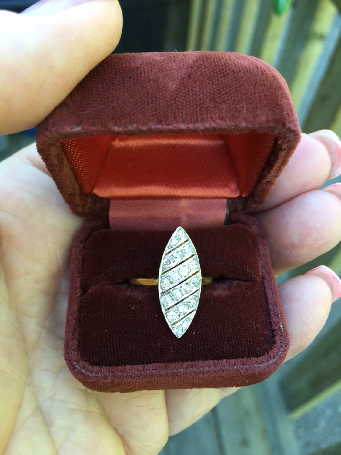 Beautiful Victorian Navette Ring - Etsy