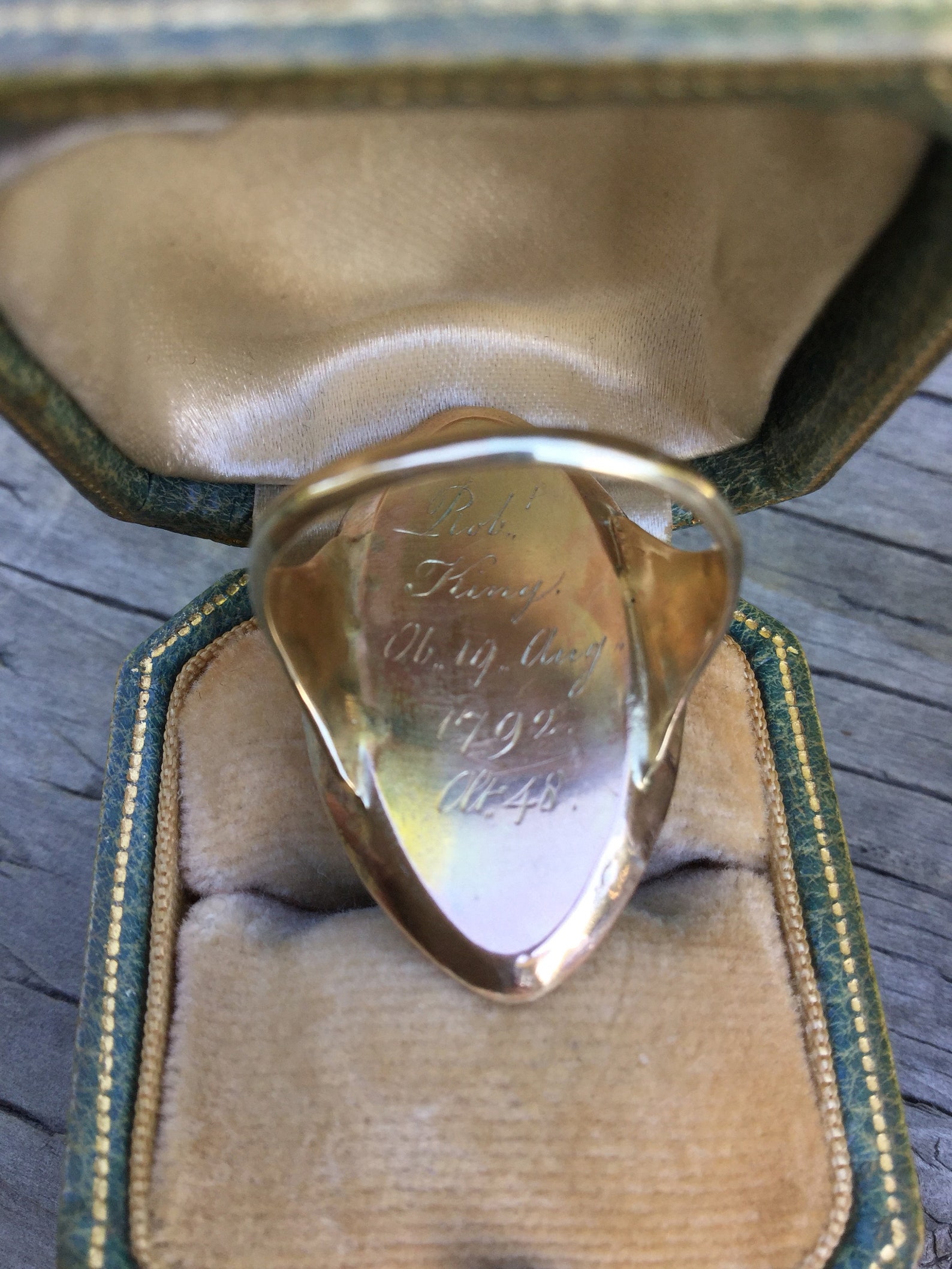 Georgian Sepia Memorial Ring - Etsy