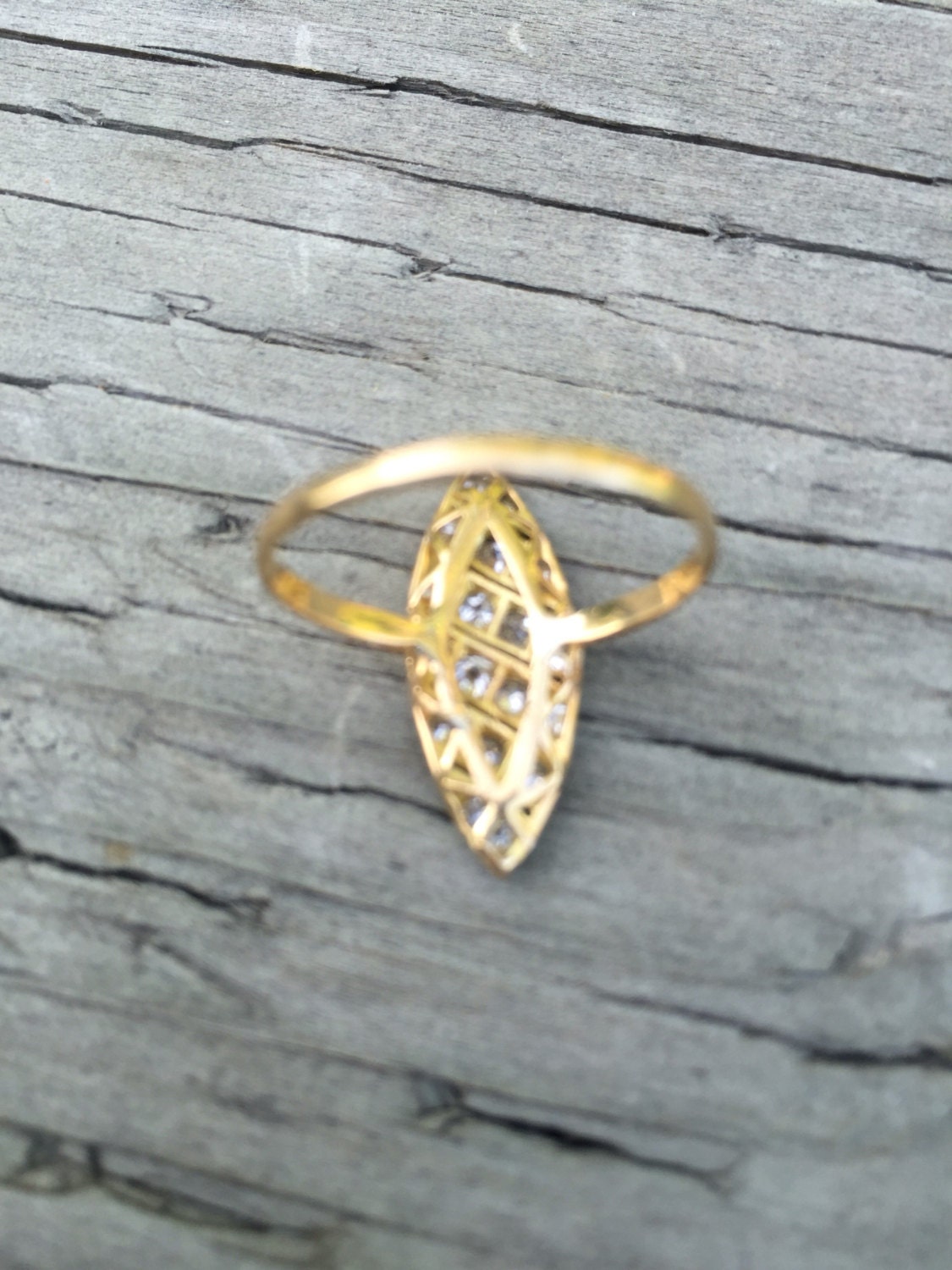 Beautiful Victorian Navette Ring - Etsy