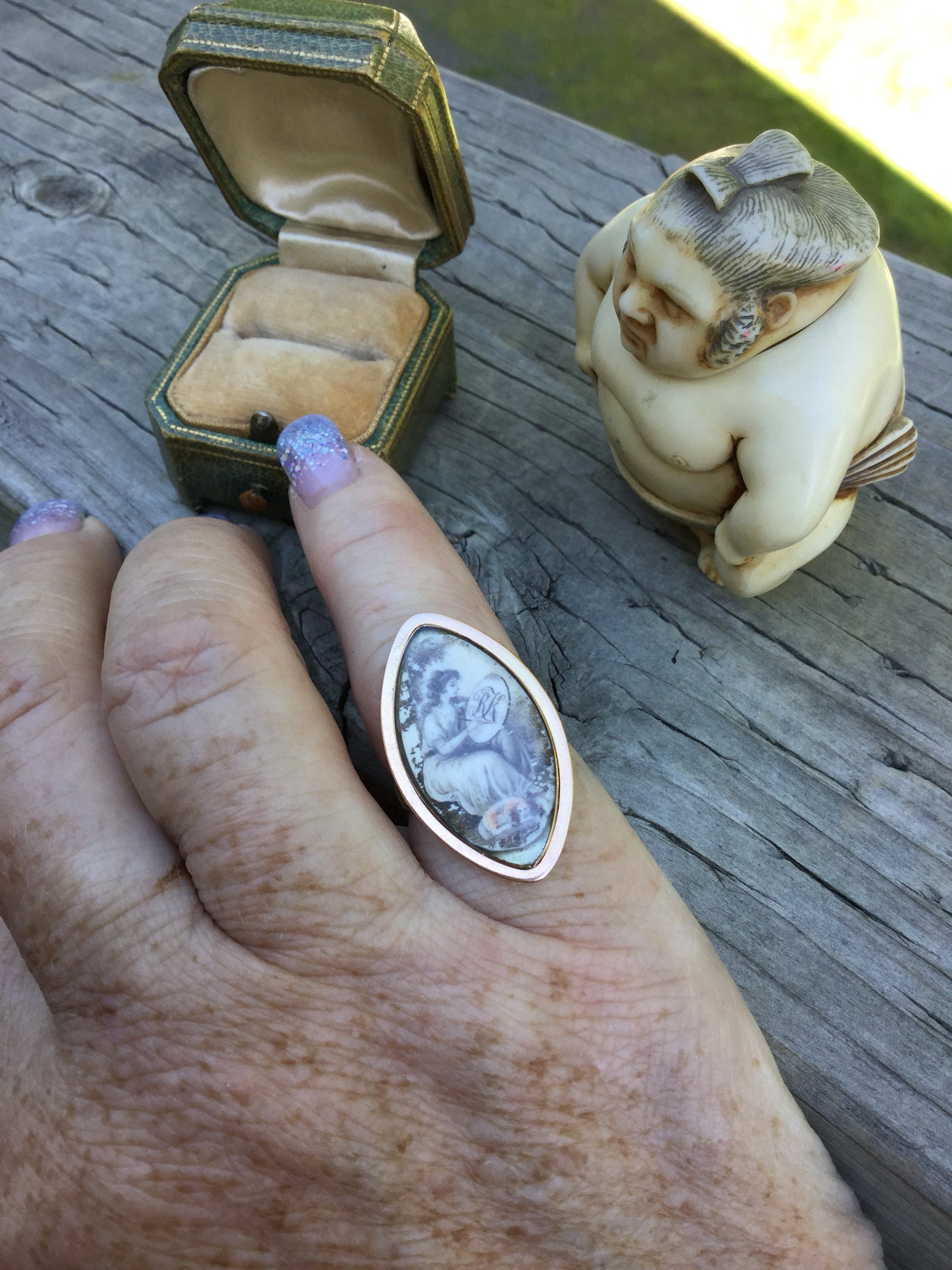 Georgian Sepia Memorial Ring - Etsy