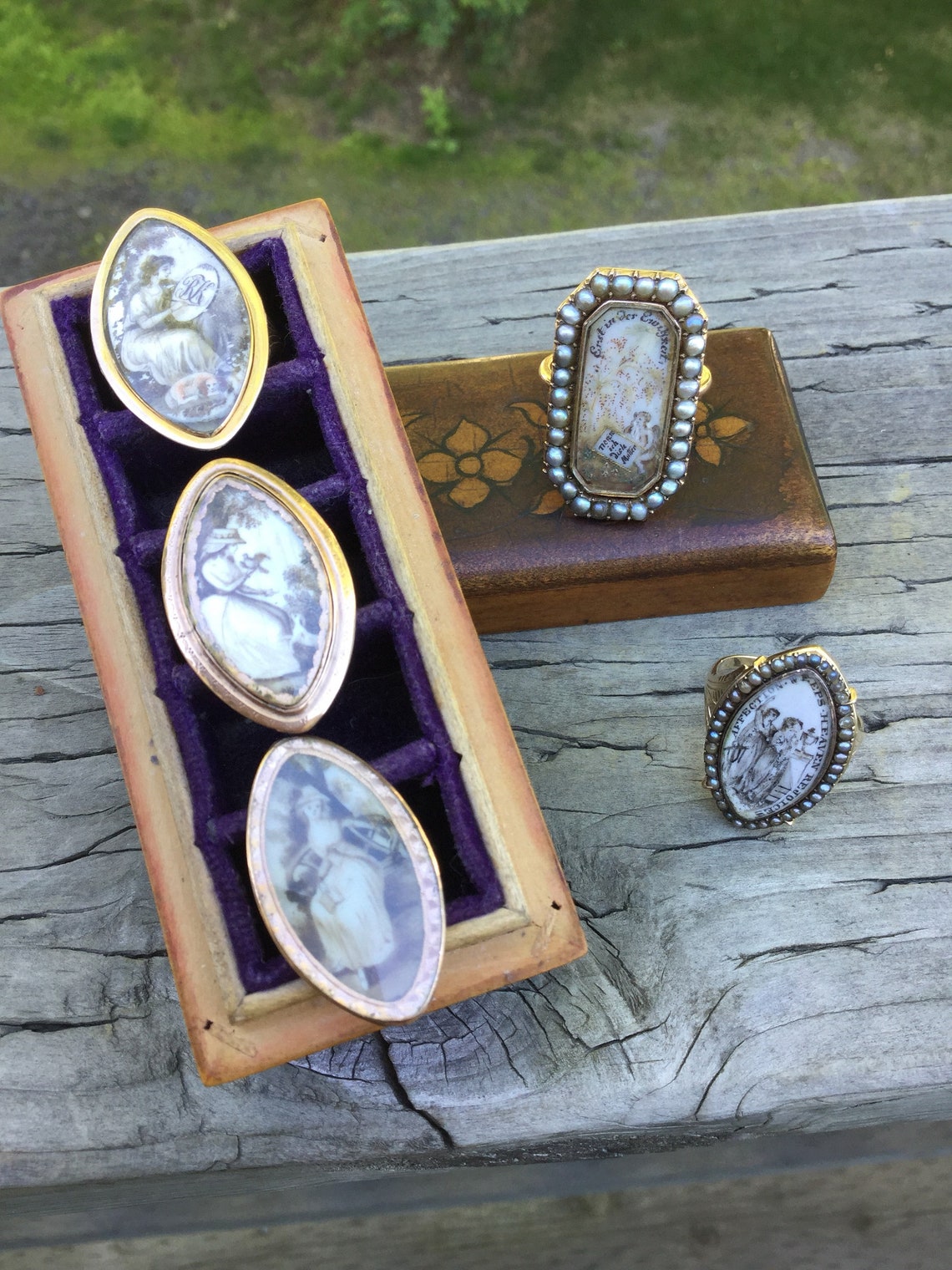 Georgian Sepia Memorial Ring - Etsy