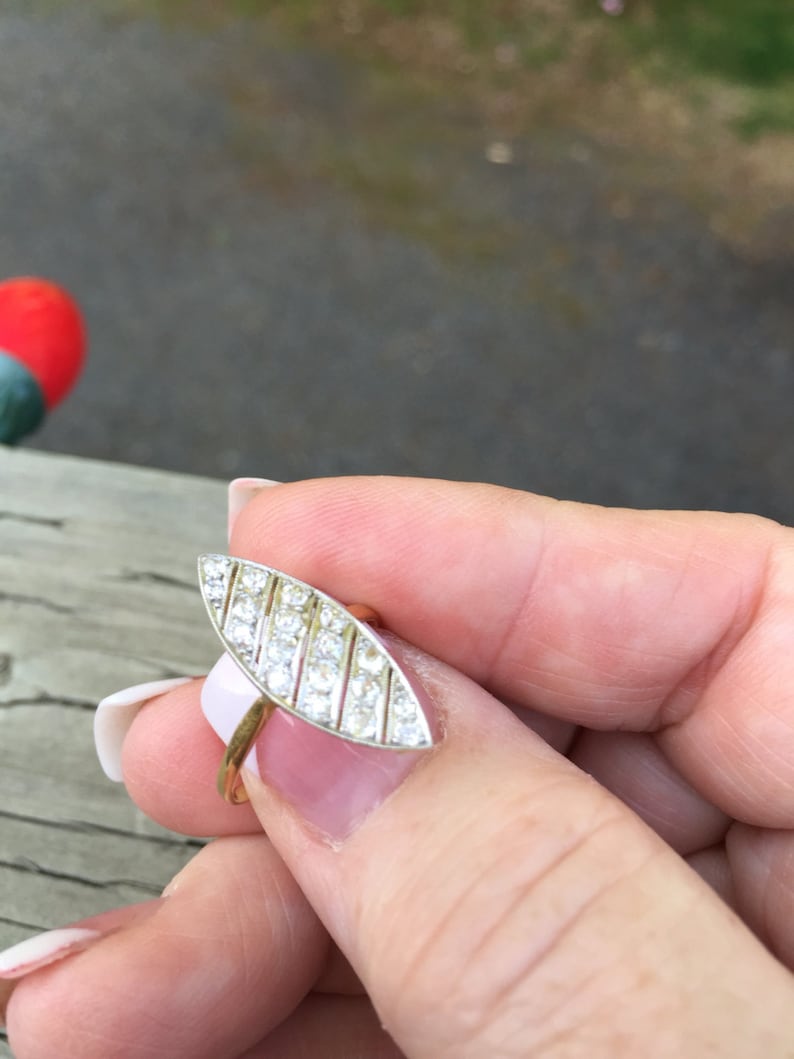 Beautiful Victorian Navette Ring - Etsy
