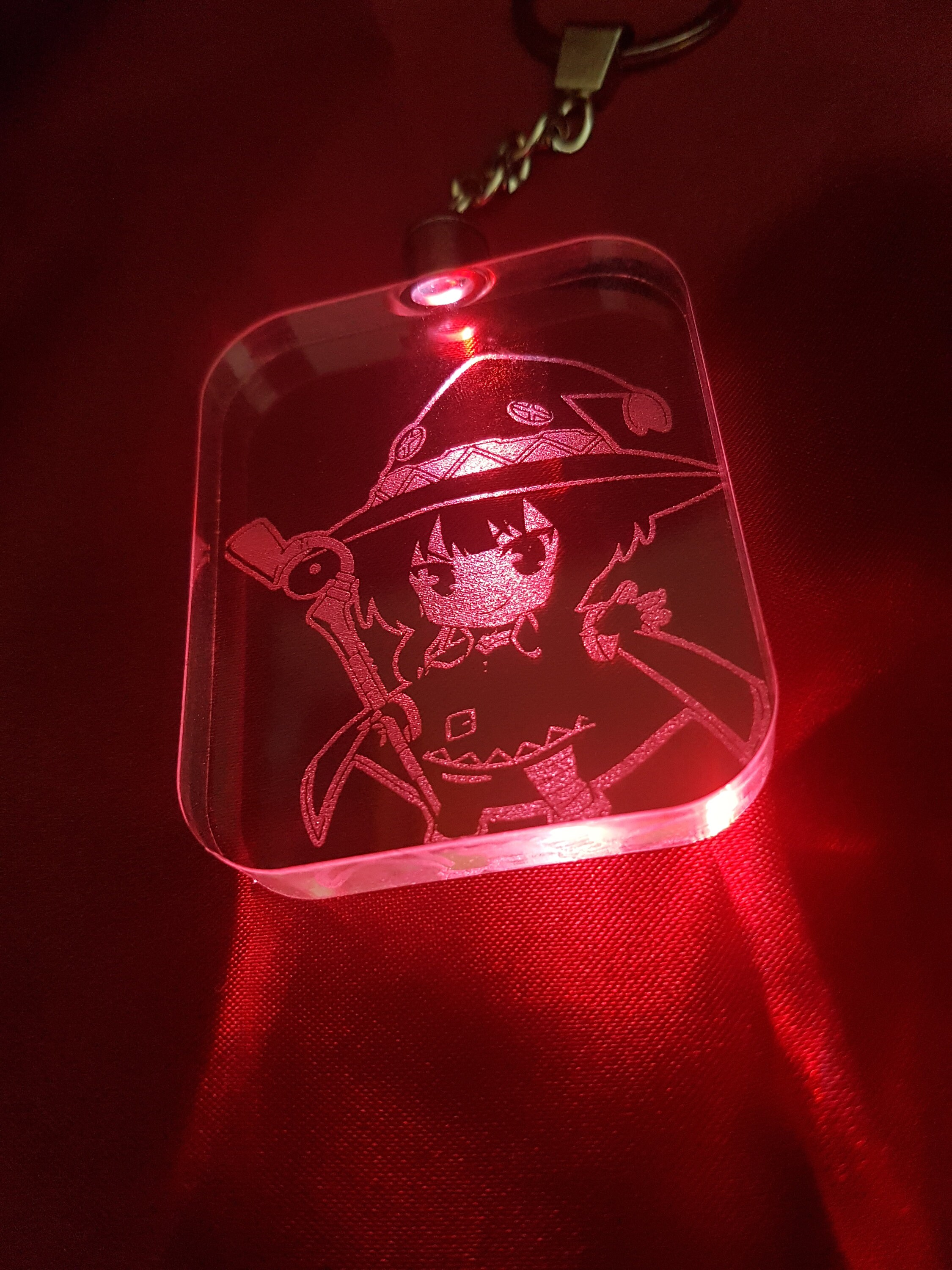 Megumin LED Light Up Keychain Acrylic SignLamp Konosuba | Etsy