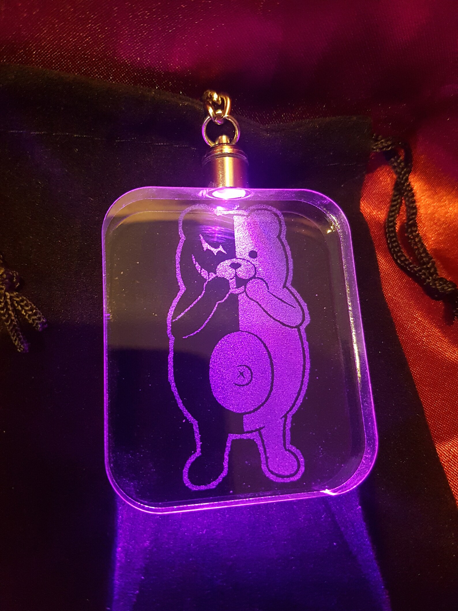 Danganronpa Monokuma Key Chain Acrylic Signlamp Bear - Etsy