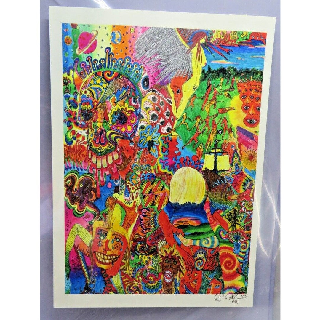 Carl Alm Art Psychedelic Women Left Poster Very Rare 2001 - Etsy