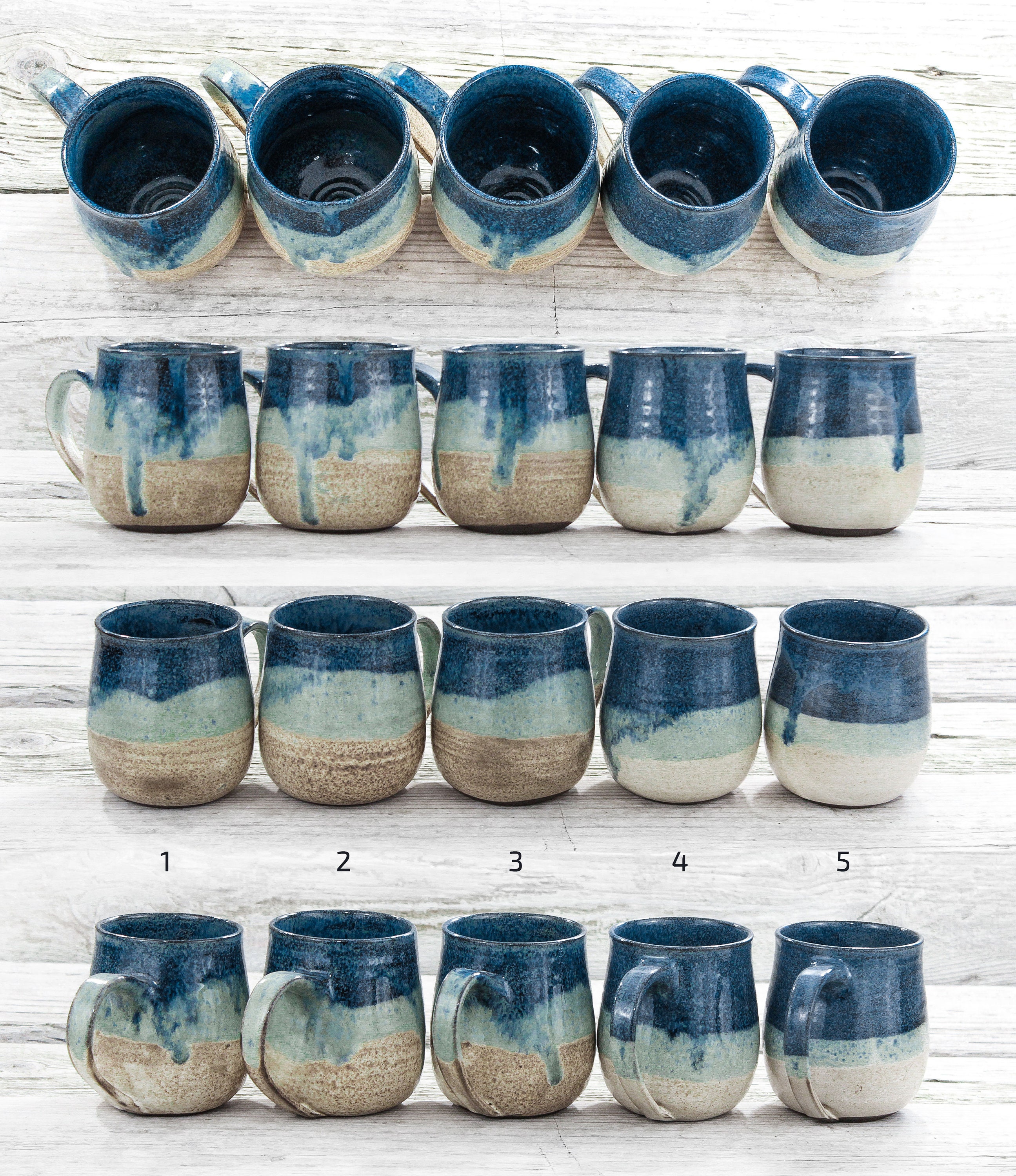 Mug bohème moderne en céramique ton de mer grande tasse. - Etsy Canada