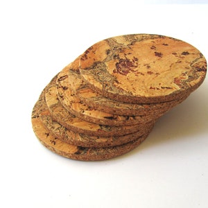 Set of 6 Natural Cork Drink Coasters ( Round - 5 Mm Thick ) Water ...