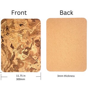 Portugal Cork Table Mats Placemats Set, Rectangular, Stain Heat Water ...
