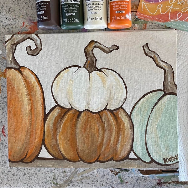Pumpkin Painting - Etsy