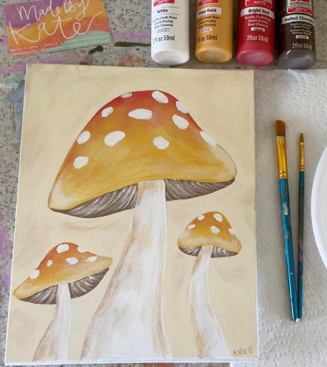 Mushroom Painting Tutorial - Etsy