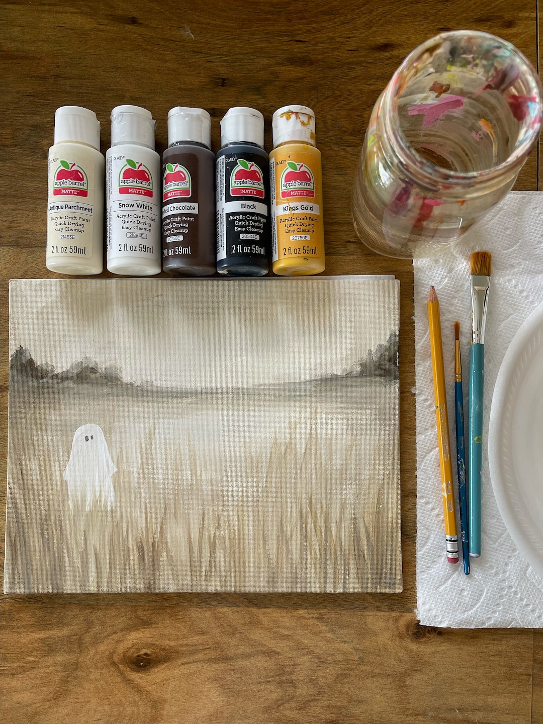 Fall Ghost Painting Tutorial - Etsy