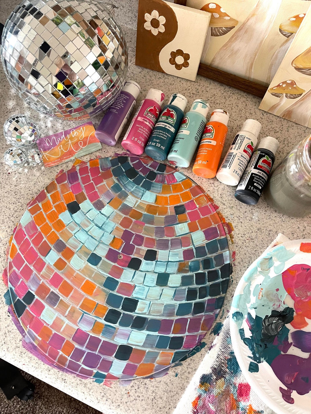 Disco Ball Paint Tutorial - Etsy