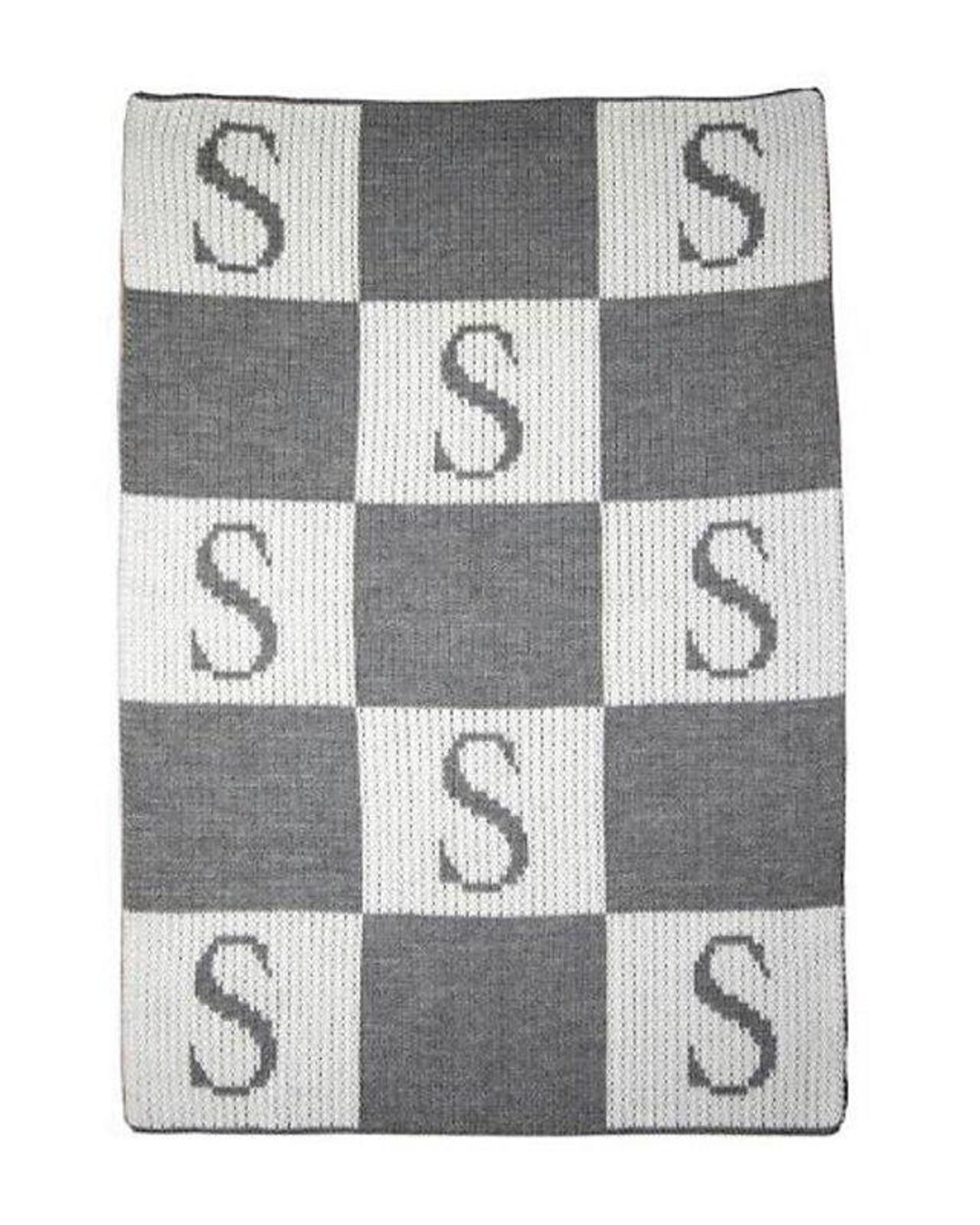 Initial Block Throw Blanket Nursery Blanket Sofa Throw - Etsy