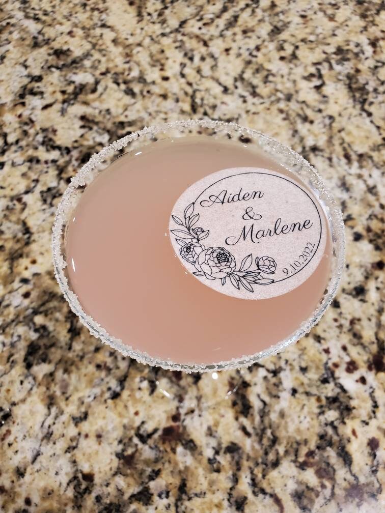 Custom Edible Cocktail Topper Edible Cocktail Garnish Peony - Etsy